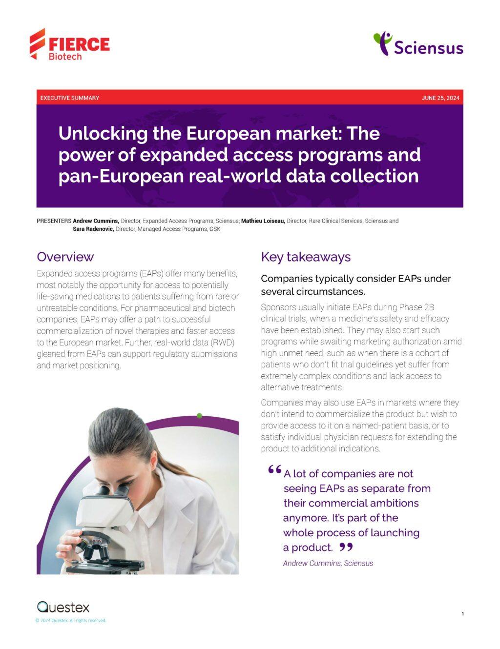 Sciensus Webinar with Fierce Biotech